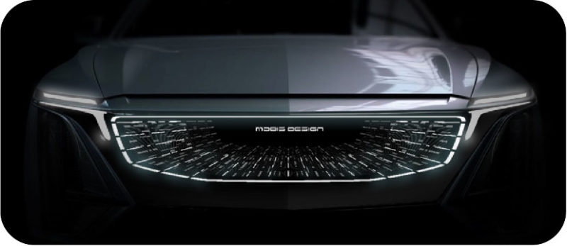 Mobis at CES: Premium Illuminated 3D grille design - DVN