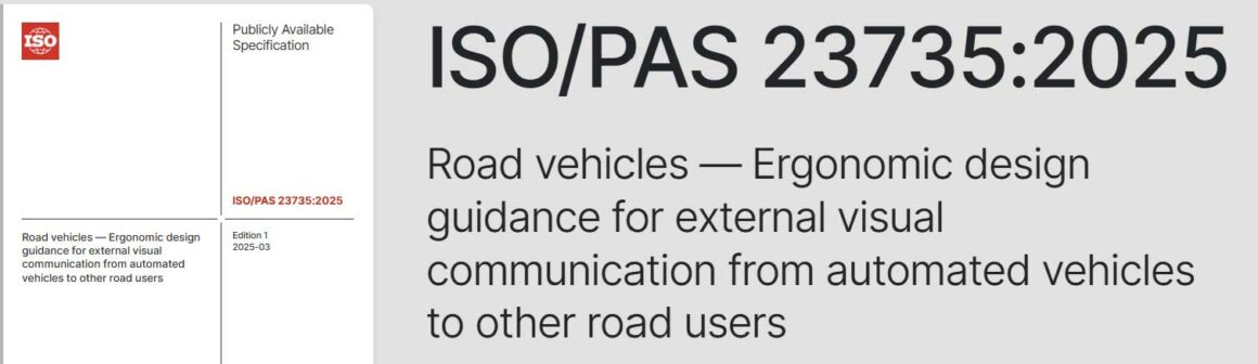 ISO/PAS 23735 Ergonomic Design for AD V2X Comms - DVN